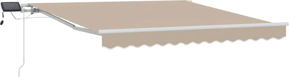 Stahovací markýza Béžová 350 x 250 cm Látka a hliník 3330340