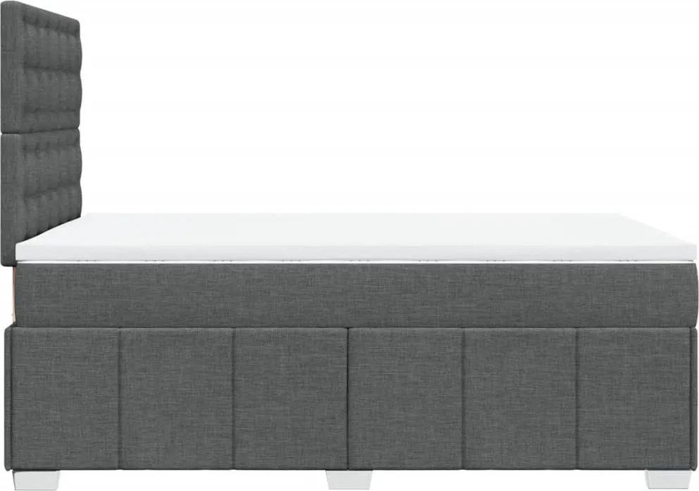Box spring postel s matrací tmavě šedá 120x200 cm textil 3293950