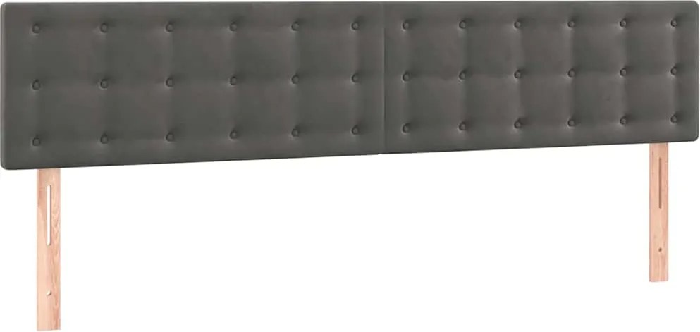 Box spring postel s matrací tmavě šedá 200x200 cm samet 3127752