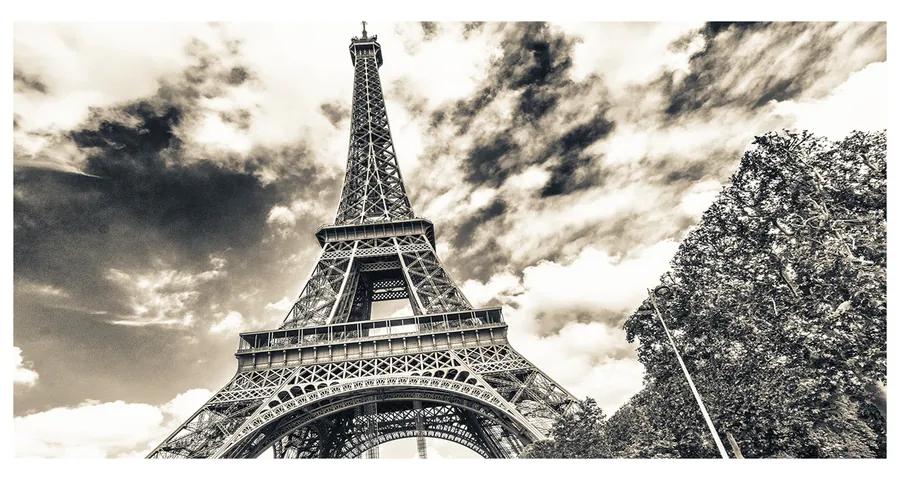 Wallmuralia Foto obraz skleněný horizontální Eiffelova věž Paříž 100x50 cm