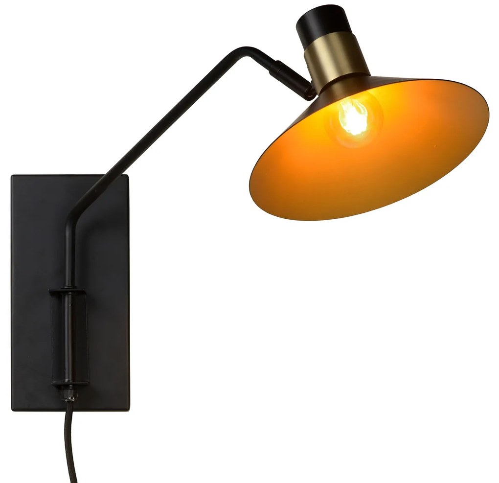 Lucide 05228/01/30 nástěnná lampa Pepijn, černá, E14, 47cm
