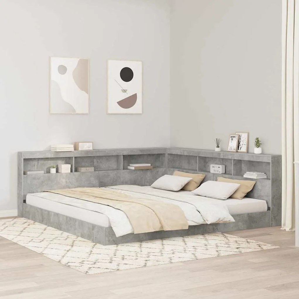 Úložné čelo postele Betonově šedá Kompozitní dřevo 3335472