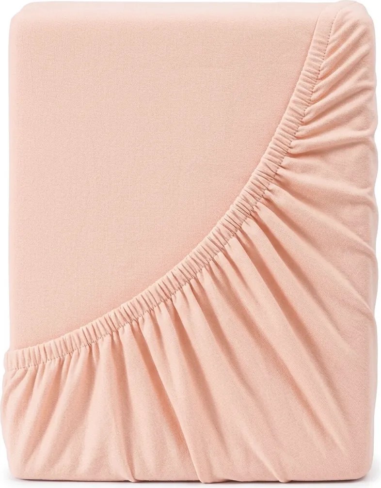 4Home Jersey prostěradlo DELUXE pudrová, 90–100 x 200 cm, 90–100 x 200 cm