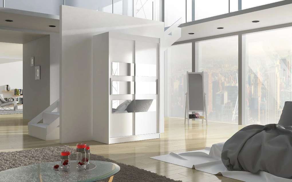 ADRK Furniture Skříň posuvná se zrcadlem KOLORADO 120 ADRK-SW-KOL-W-120