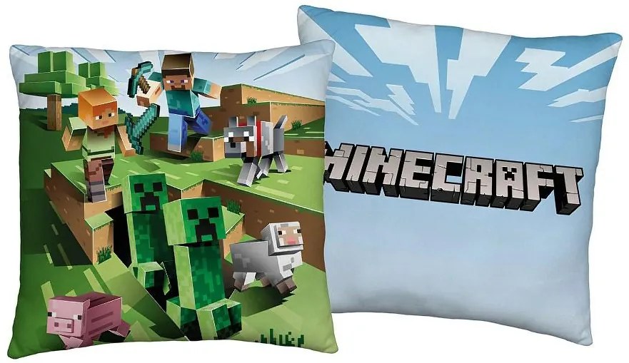 Dětský polštář 40x40 Minecraft počítačová hra Halantex