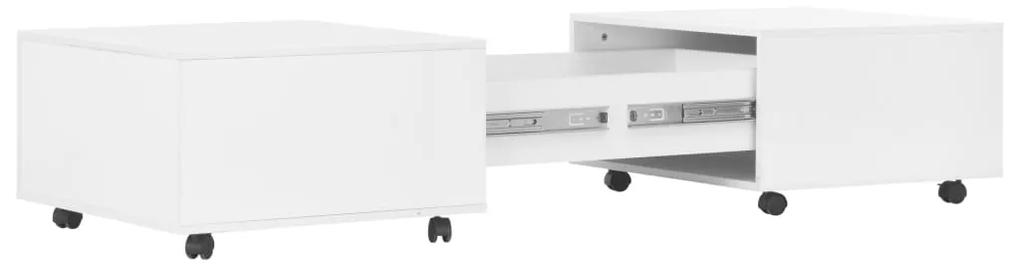 Konferenční stolek bílý s vysokým leskem | 120x60x35 cm
