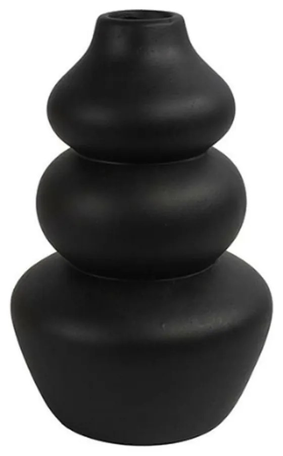 Černá keramická váza CAIRN 22 cm