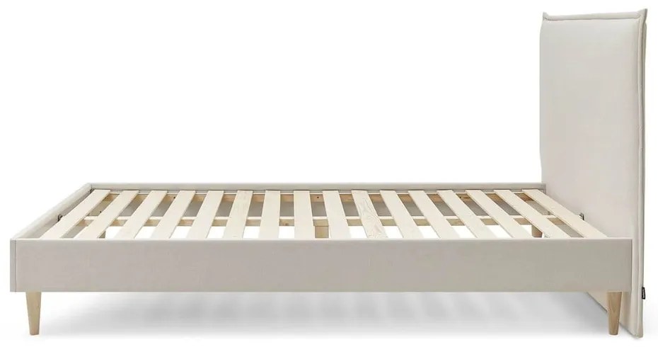 Béžová čalouněná dvoulůžková postel s roštem 180x200 cm Sary – Bobochic Paris