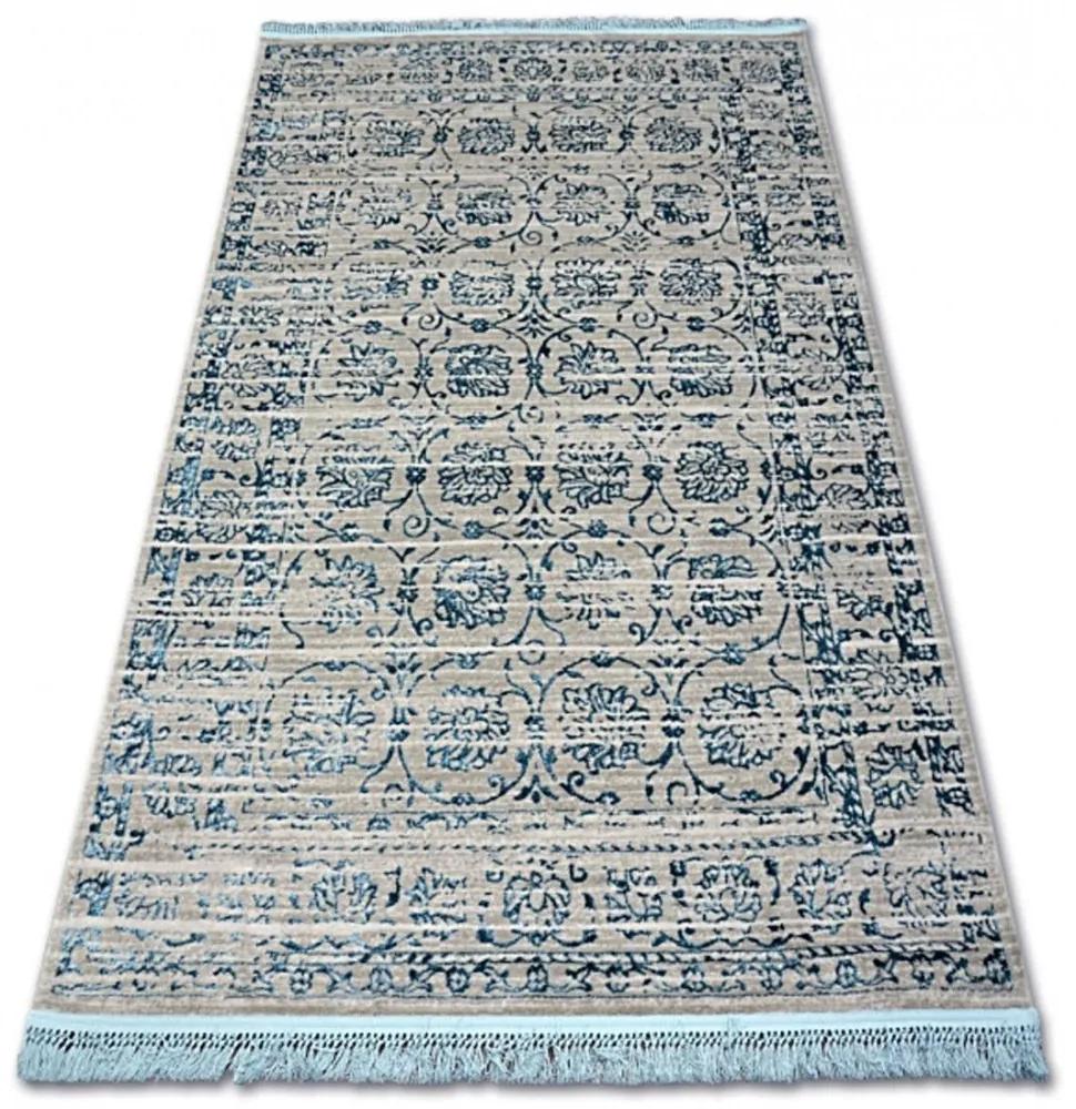 Luxusní kusový koberec akryl Leon modrý 80x300cm