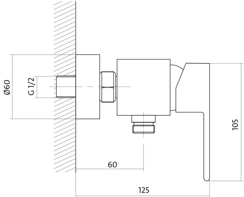 Cersanit ELIO - sprchová baterie, chrom, S951-032