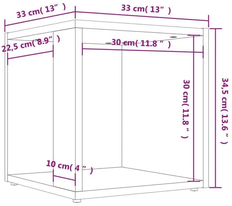 Konferenční stolek, dřevo, dub sonoma, NoBi FREMONT