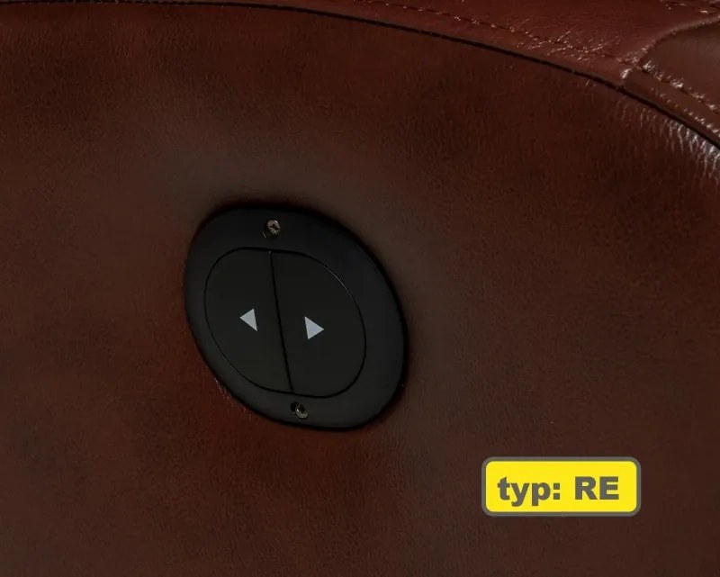 Kožené polohovací křeslo ELEGANT 2, koňak K 2136 (RE Typ 2)