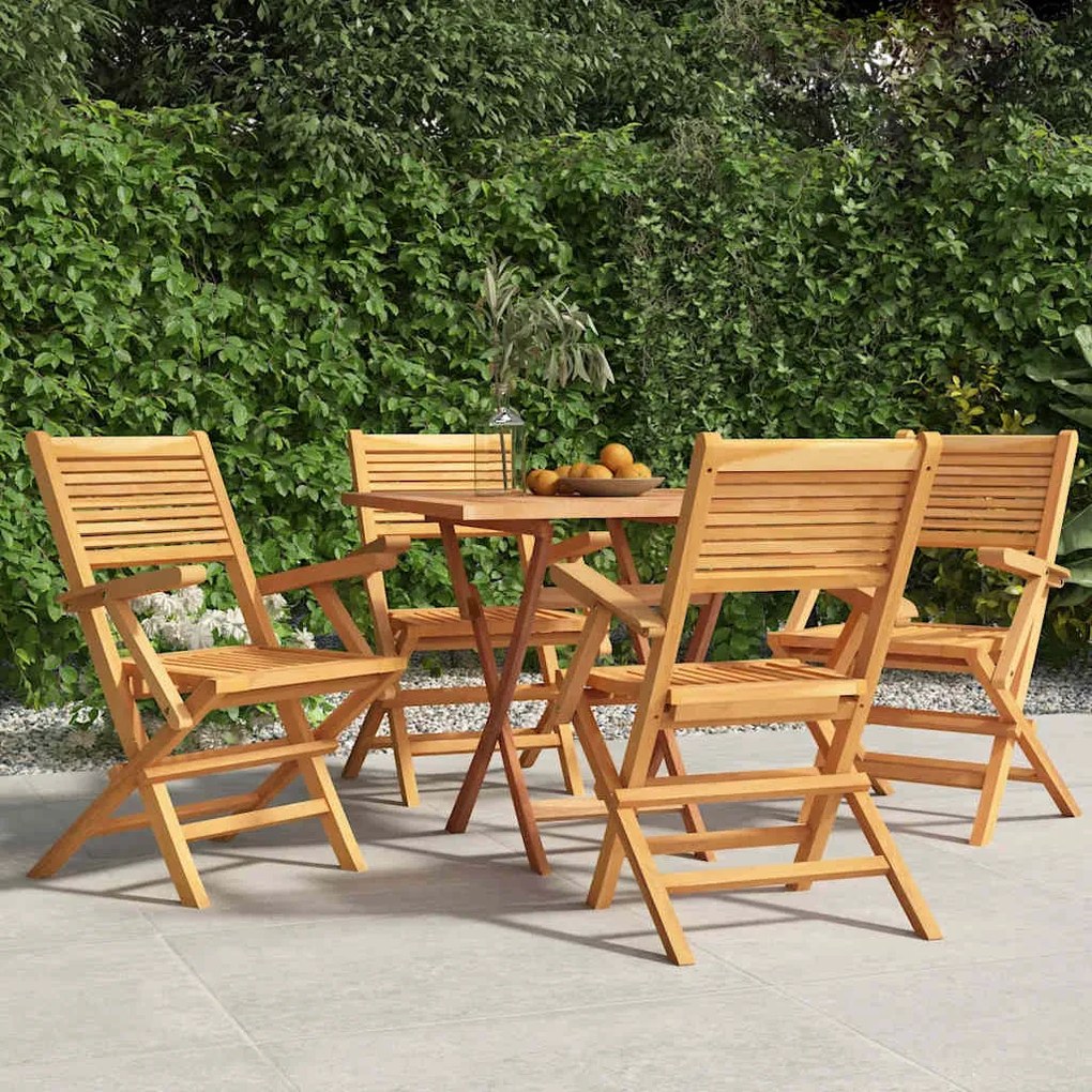 Skládací židle 4 ks 55x62x90 cm masivní teak 3155067