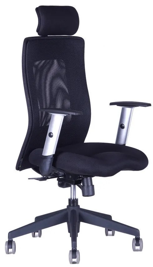 Office Pro Kancelářská židle na kolečkách Office Pro CALYPSO XL SP1 - s područkami a podhlavníkem Černá 1111