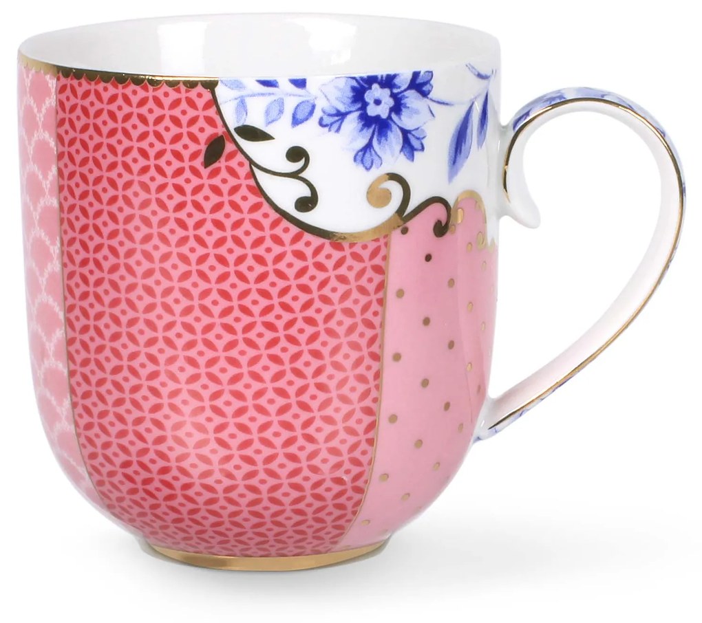 Pip Studio Royal Multi hrnek 230ml, růžový (Porcelánový hrnek)