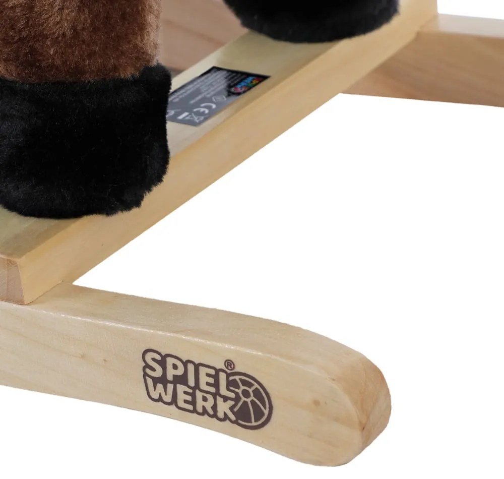 Houpací kůň se zvukovým efektem, hnědá Spielwerk