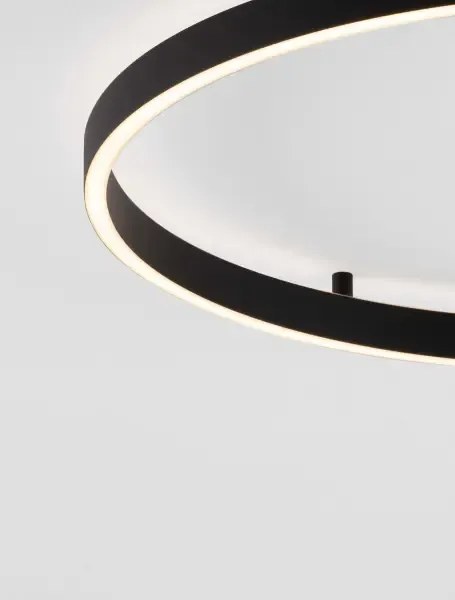 LED stmívatelné černé designové stropní svítidlo Hedra 60W