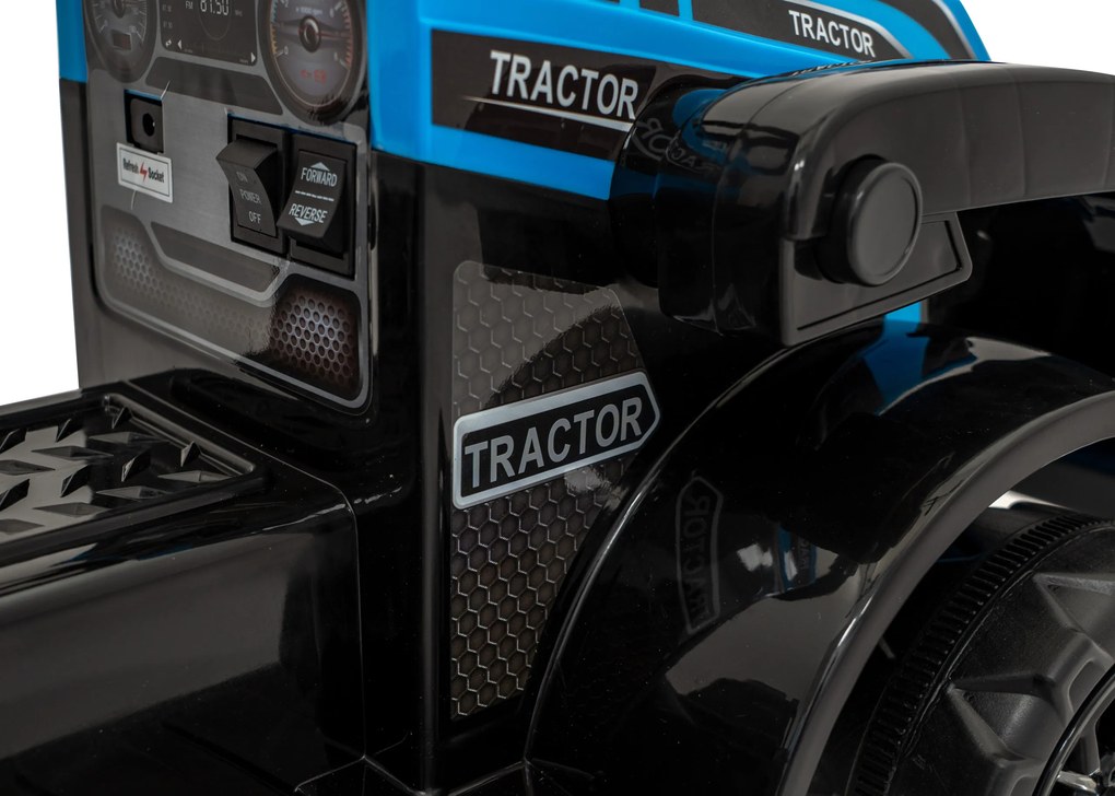 Ramiz Traktor buldozer G320 pro nejmenší děti modrý + pohyblivá lžíce + melodie + klakson + LED světla