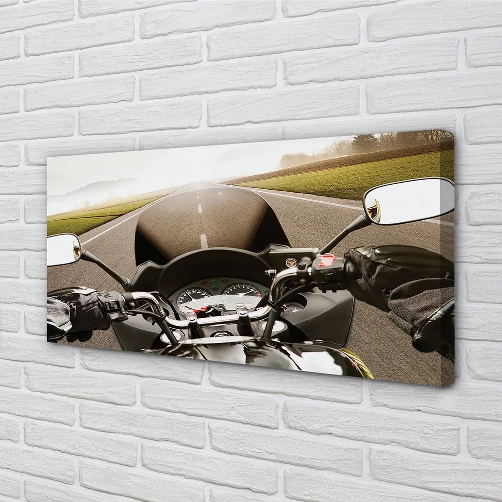 Obrazy na plátně Motocyklu silničního oblohy top 120x60 cm