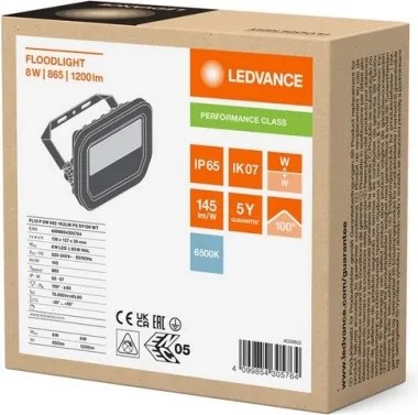 LED reflektor LEDVANCE FLOODLIGHT bílý 8W/6W 1200lm/850lm 6500K studená bílá IP66