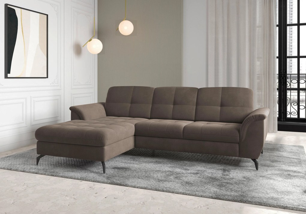 XXXLutz ROHOVÁ SEDAČKA, textil, tmavě hnědá Sit & More - Sedací soupravy - 000144013338