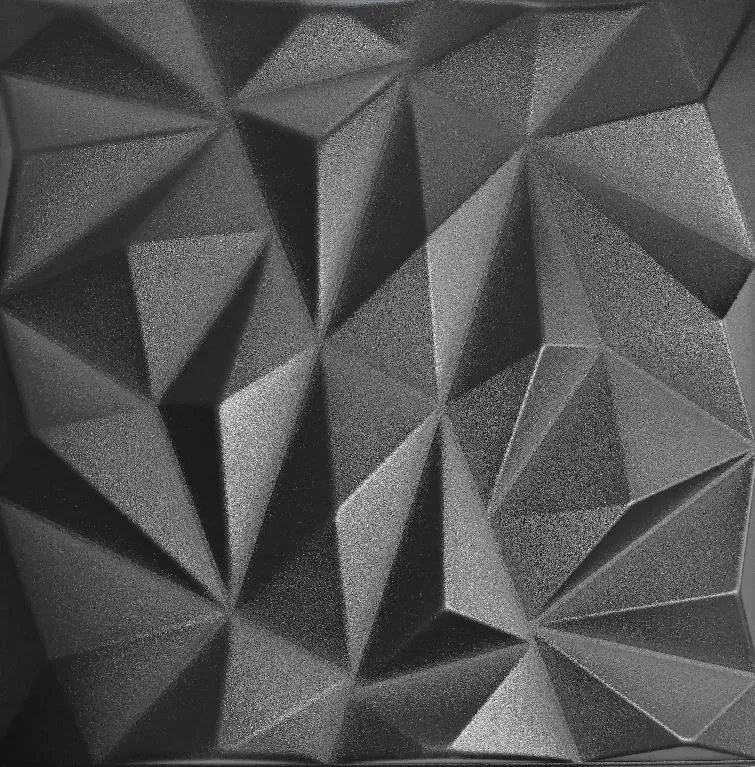 3D panel K58, cena za kus, rozměr 50 cm x 50 cm, Zirkon černý, IMPOL TRADE