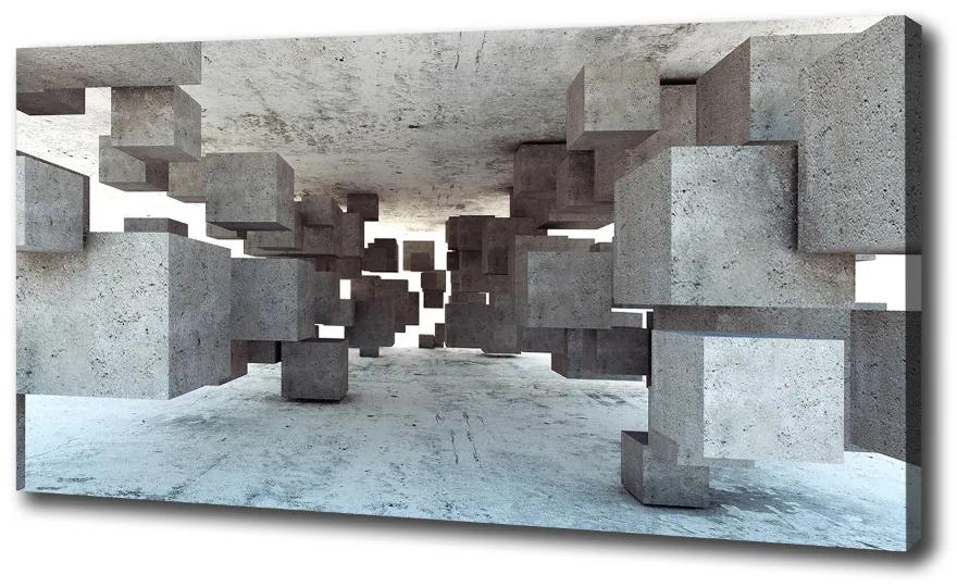Wallmuralia Foto obraz tištěný na plátně Kvádry v betonu 100x50
