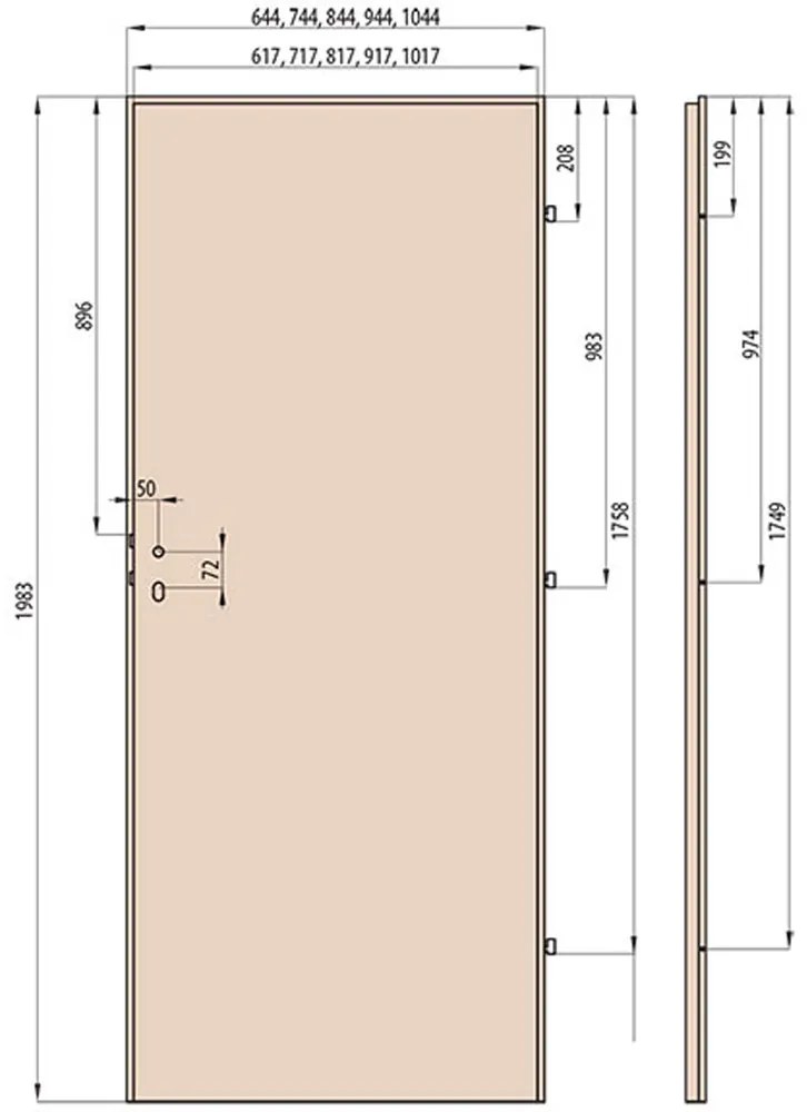 Dřevěné dveře MODERN 01/V Dýha - Dub Bronz