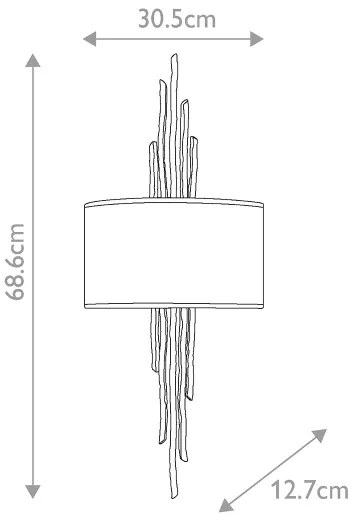 Hinkley HK-SPYRE2-MMB - Nástěnné svítidlo SPYRE 2xE14/60W/230V šedá