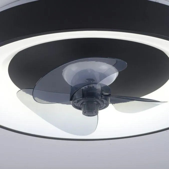 LD 14644-18 LED stropní svítidlo s ventilátorem černé, časovač, stmívatelné paměťová funkce, 2700-5000K - JUST LIGHT