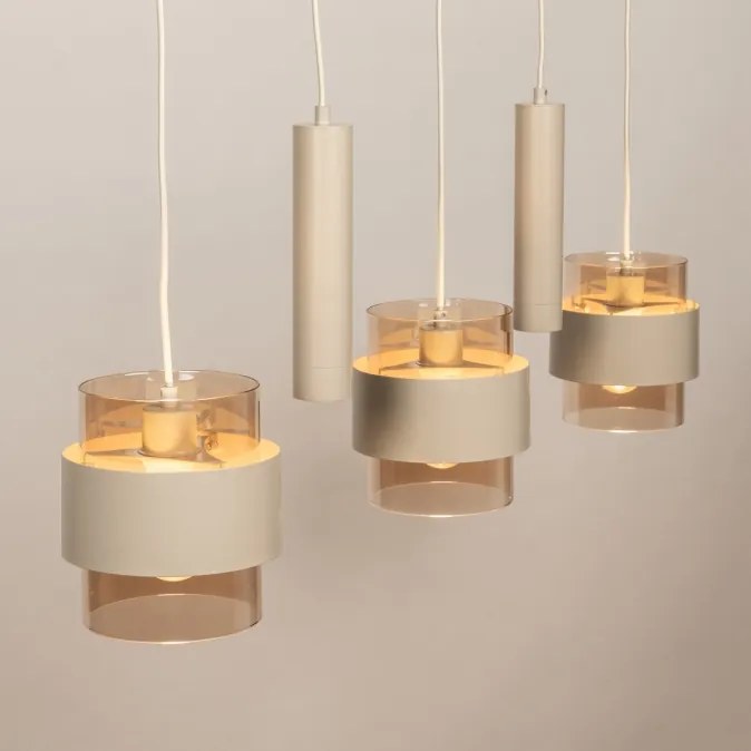 Závěsné svítidlo Retro 70er 5/110 Line Taupe