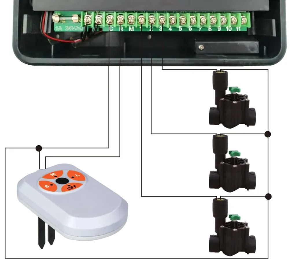 vidaXL Marketos Zahradní zavlažovací počítač