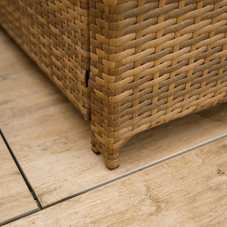 Zahradní ratanový set, šedohnědá/světle hnědá, SAGIR
