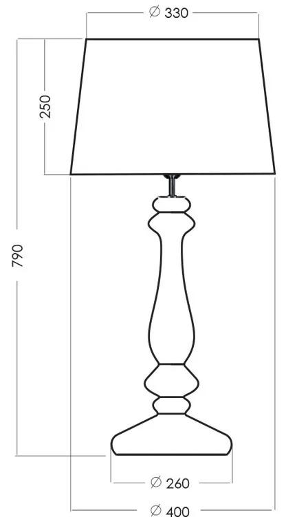 4concepts Luxusní stolní lampa VERSAILLES TRANSPARENT COPPER Barva: Bílá