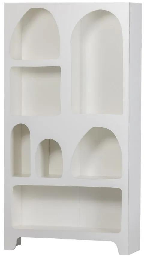 Hoorns Bílá lakovaná knihovna Cazemy 180 x 95 cm