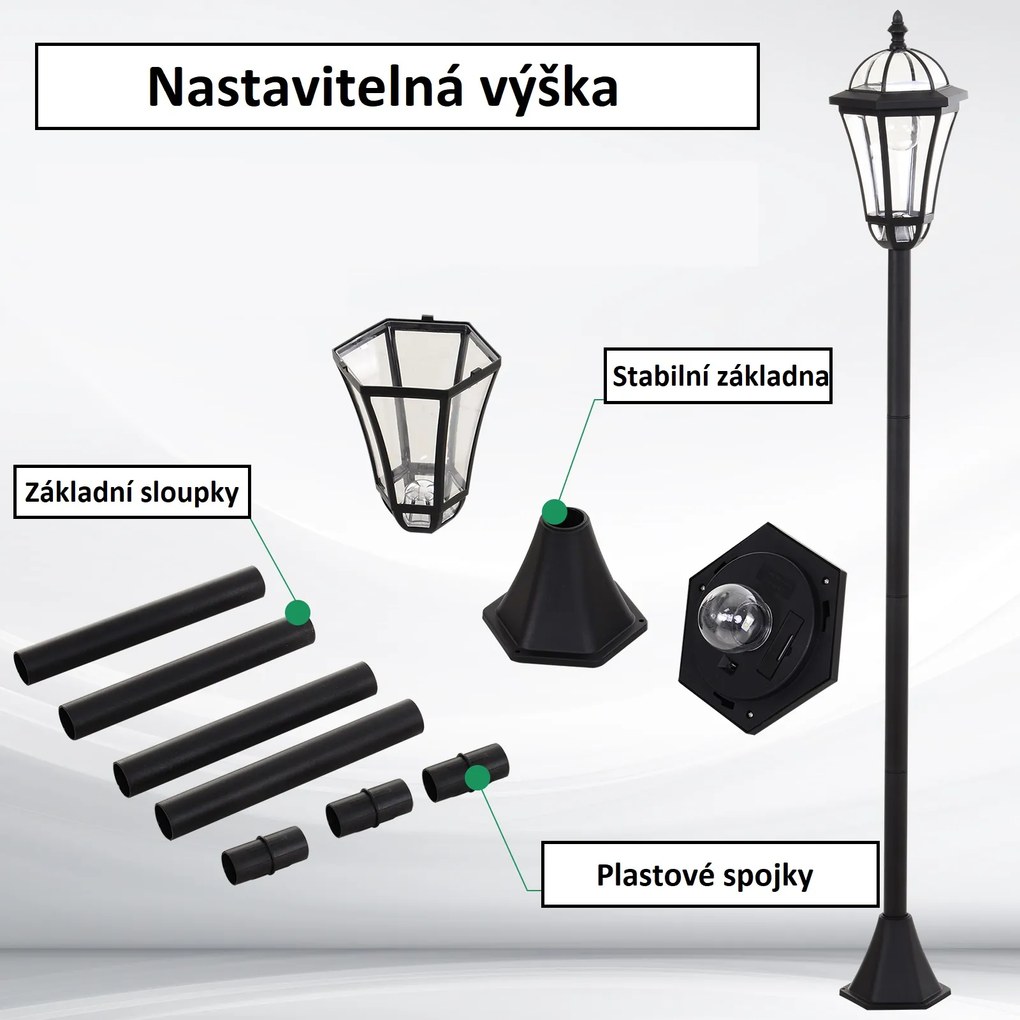 Solární zahradní LED lucerny 2 ks B30-005