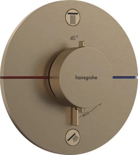 Hansgrohe ShowerSelect Comfort S sprchová a vanová baterie bez podomítkového tělesa kartáčovaný bronz 15554140