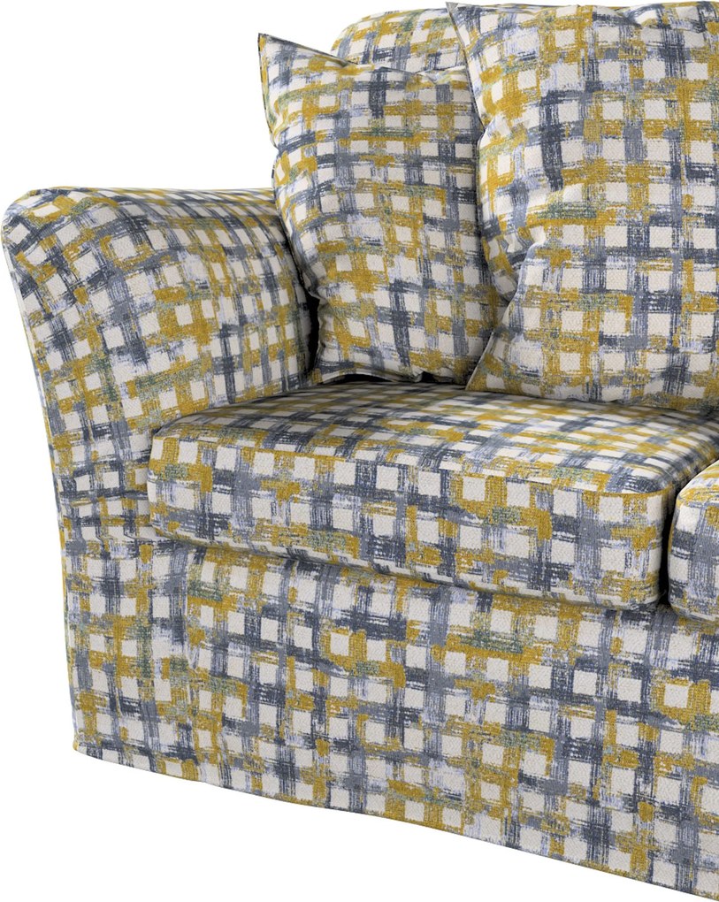Potah na pohovku IKEA Tomelilla 3-místná nerozkládací barva modrá látka pletený vzor, vzorované