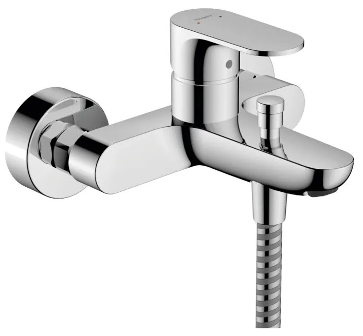 Hansgrohe Rebris S - Páková vanová baterie na zeď se 2 průtoky, chrom 72443000