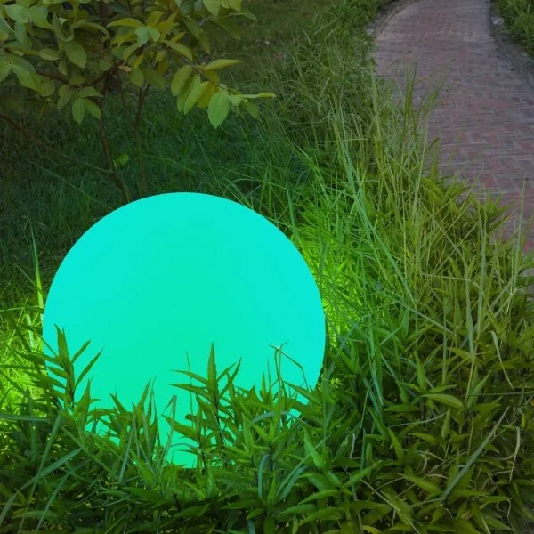 LED RGBW Solární lampa BALL LED/3,7V 1500 mAh pr. 40 cm IP65 + dálkové ovládání