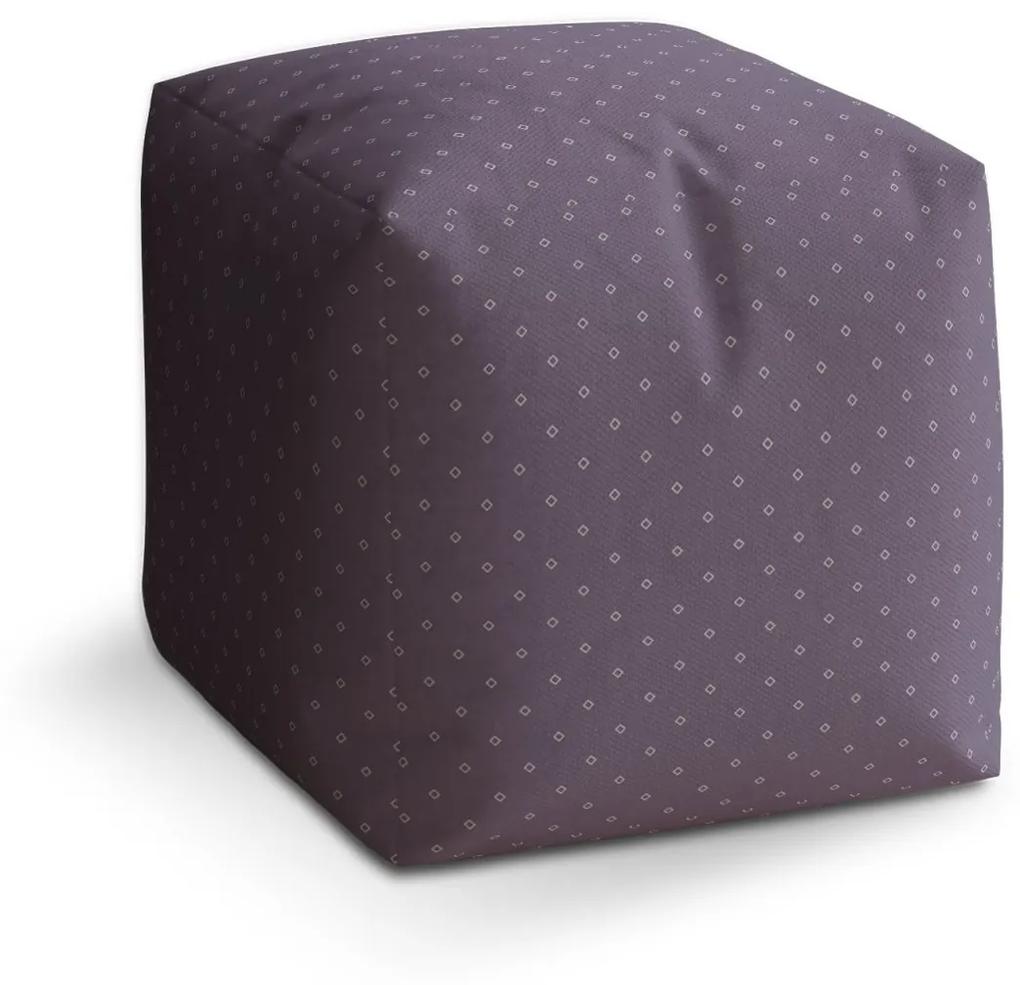 Sablio Taburet Cube Bílé čtverce: 40x40x40 cm