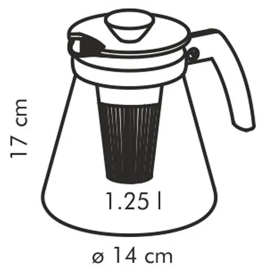 TESCOMA Konvice TEO 1,25 l, s vyluhovacími sítky