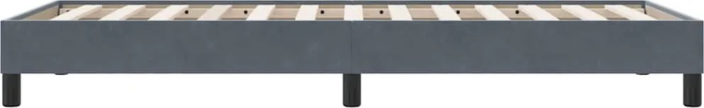 Postel Box Spring bez matrace tmavě šedá 80x210 cm samet 3315802