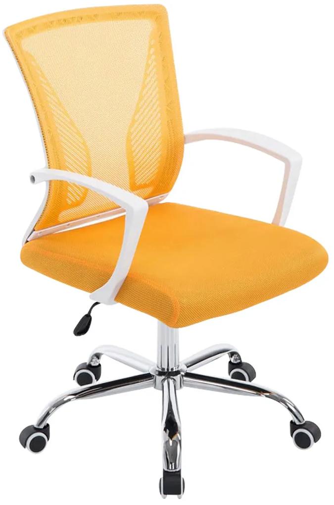 Kancelářská židle Tracy, podnož chrom - Žlutá