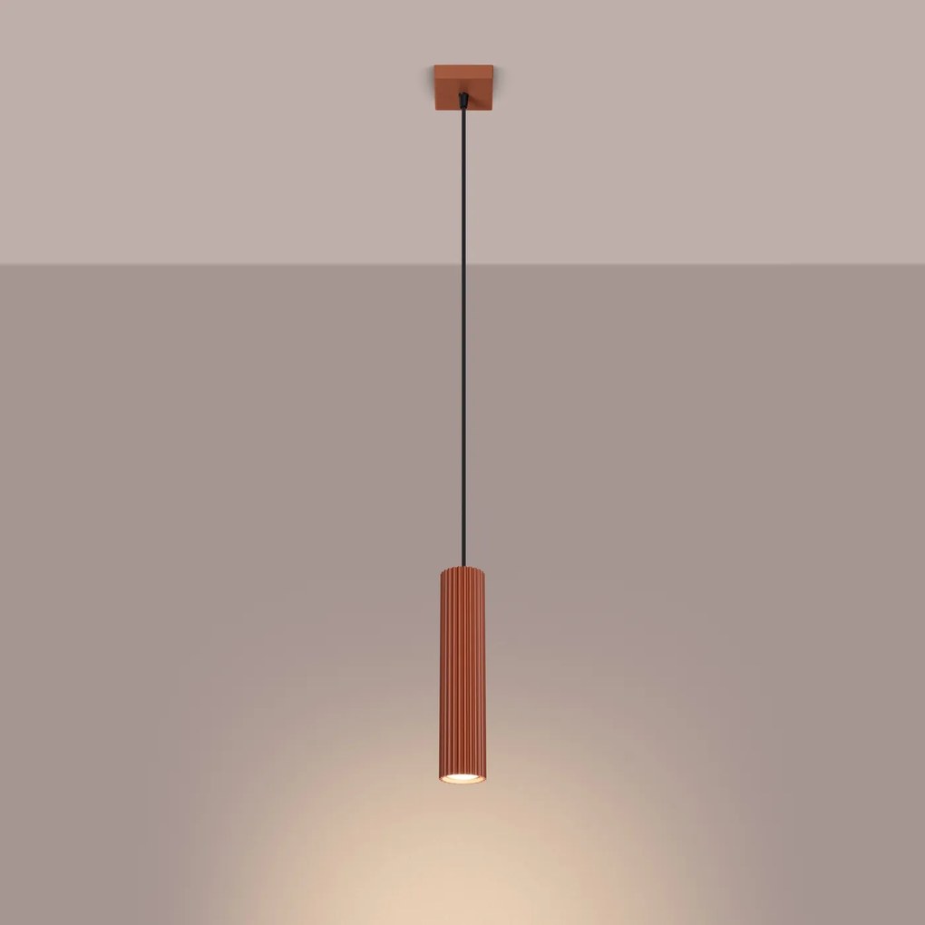 Sollux Lighting Závěsné svítidlo KARBON 1 červené okrové