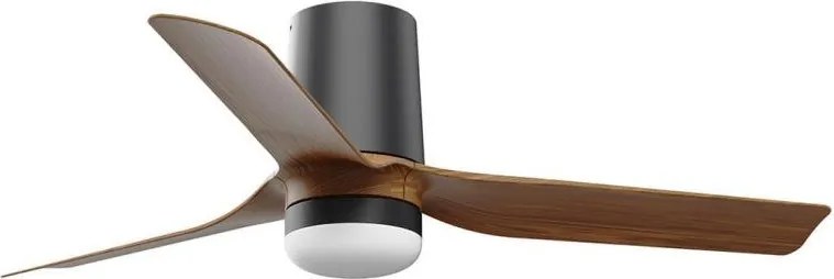 FARO 33835-1TW MINI PUNT TUB S LED stropní ventilátor, černá/tmavé dřevo s DC motorem - FARO