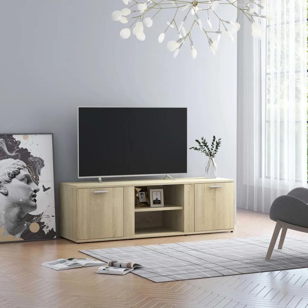 TV stolek dub sonoma 120 x 34 x 37 cm dřevotříska - Default Title