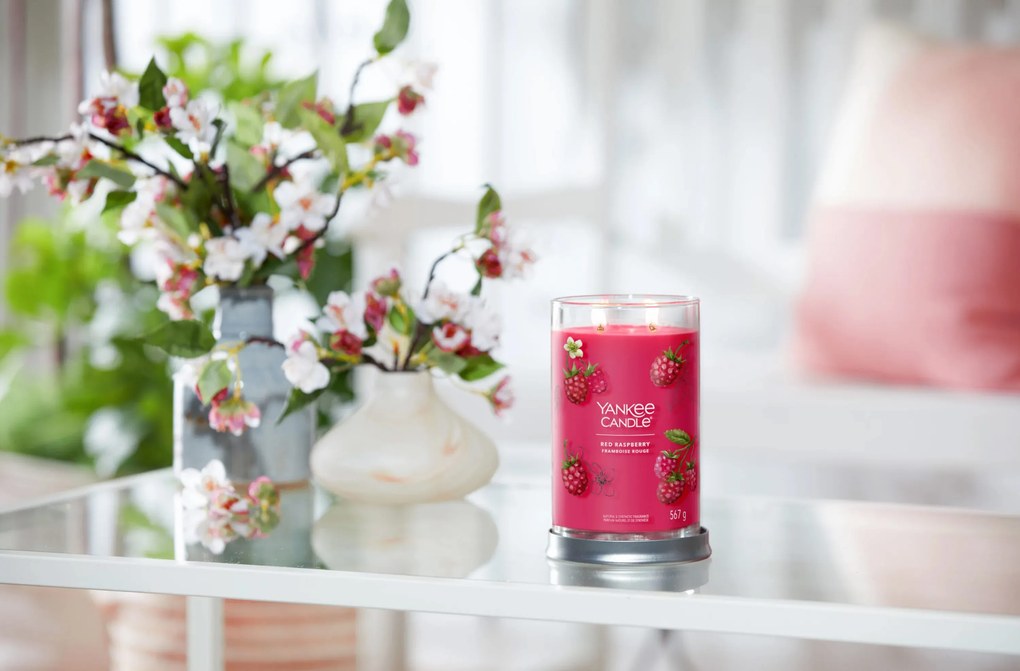 Yankee Candle – Signature Tumbler svíčka Red Raspberry (Červená malina) Velikost: velká 567 g