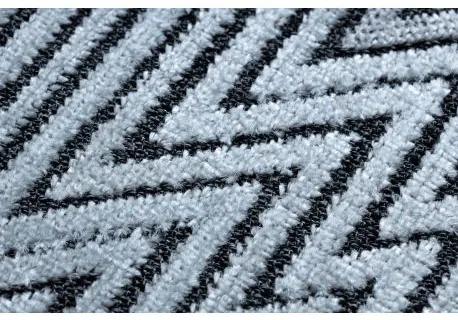 koberec Strukturální SIERRA G5013 ploché tkaní modrý zigzag, ethnic velikost 160x220 cm | krásné koberce cz
