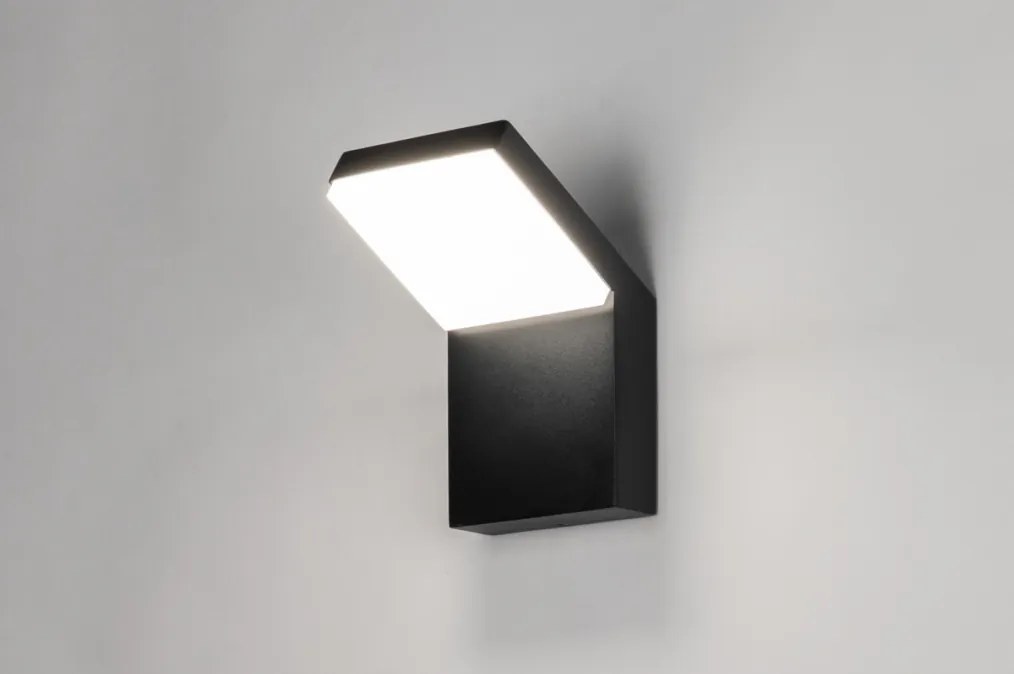 Nástěnné venkovní LED svítidlo Malaga Black